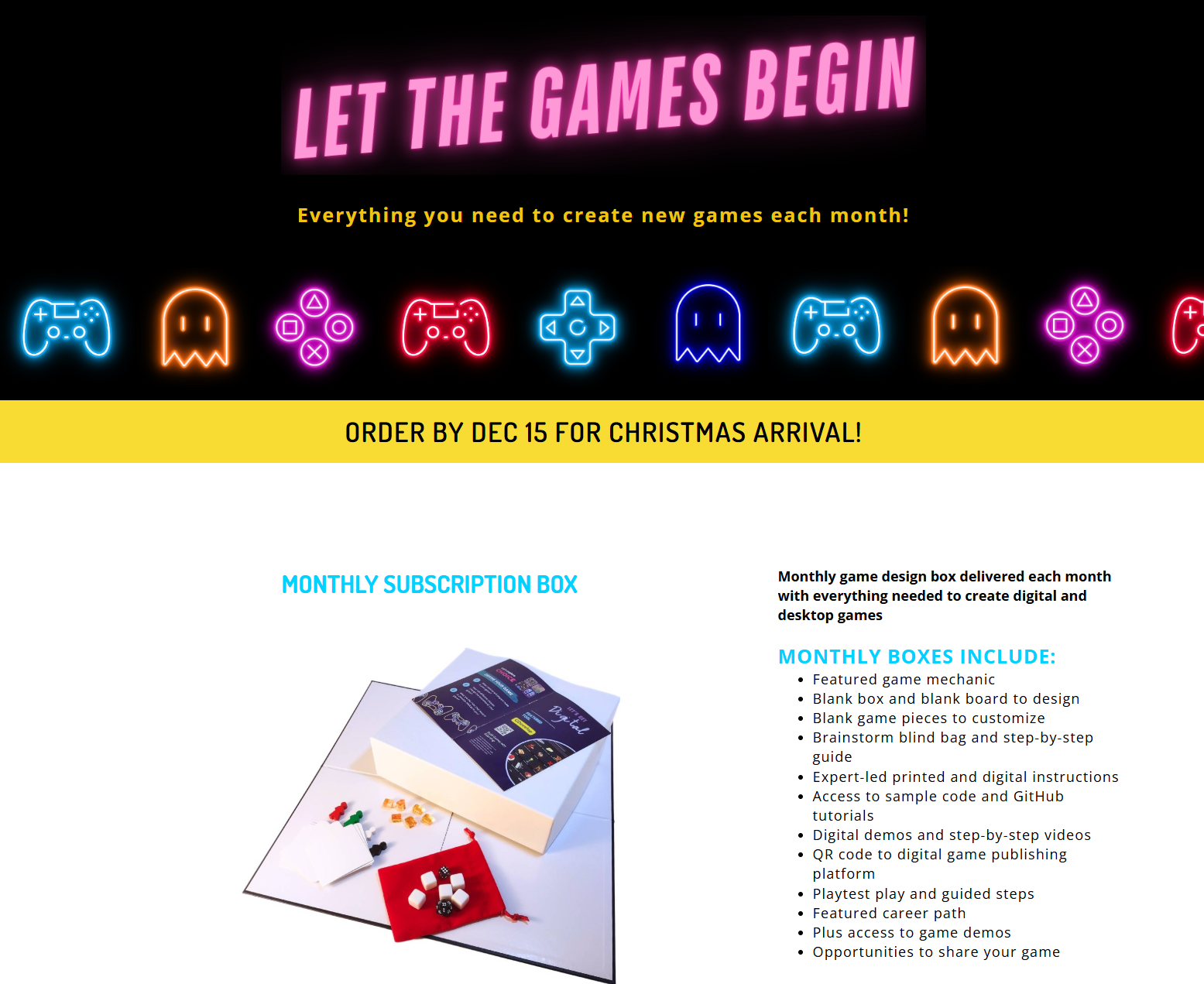 Game Design in a box. Signup today. Build Game Box - Build Game Box