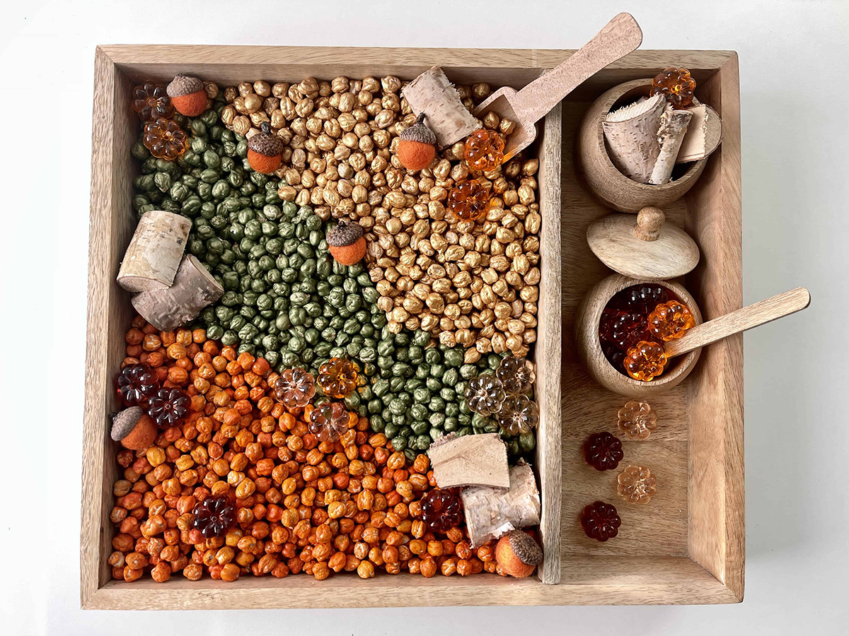 Fall Themed Sensory Bins for Toddlers