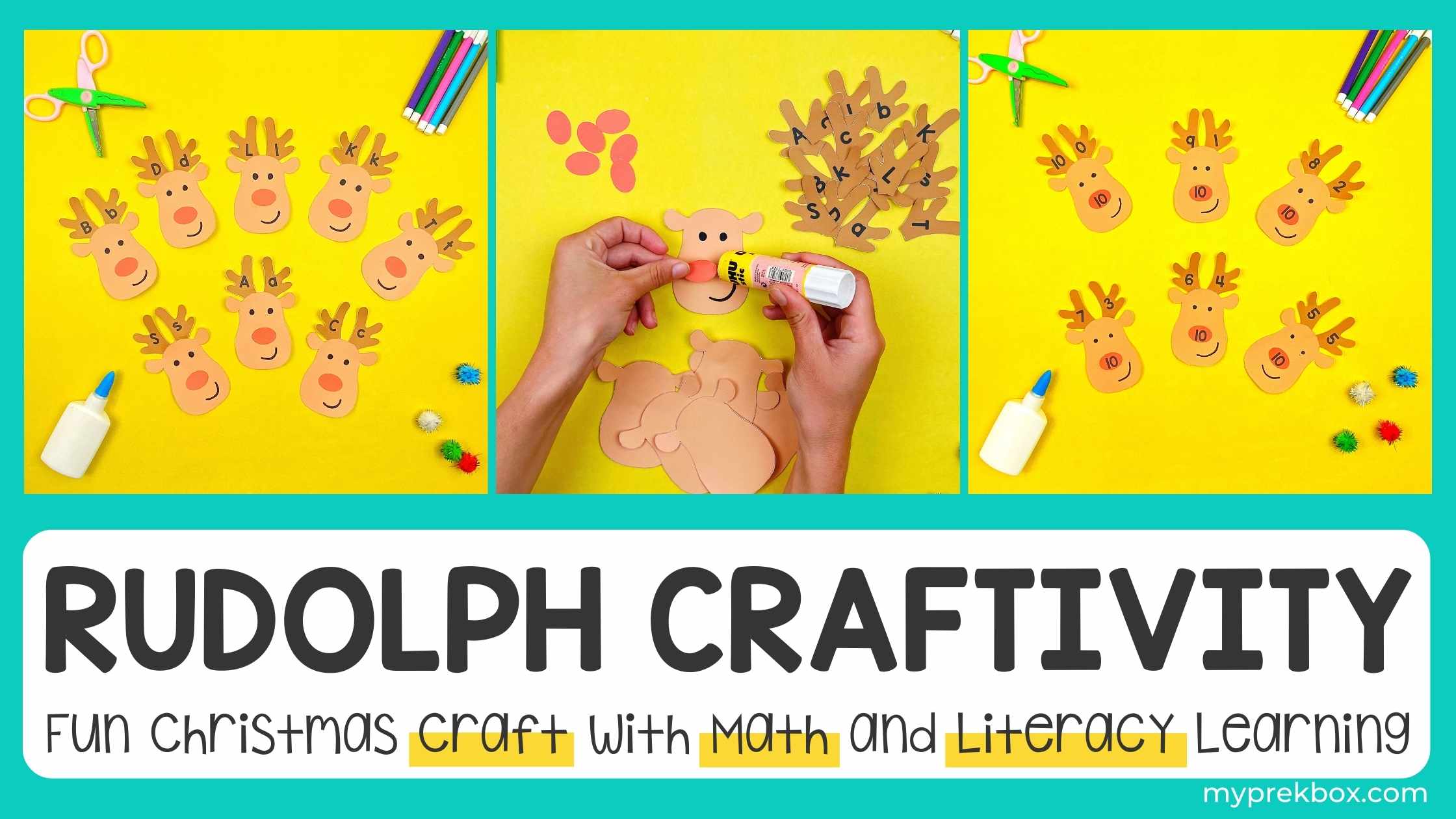 Christmas Math and Literacy Fun: Rudolph Craftivity