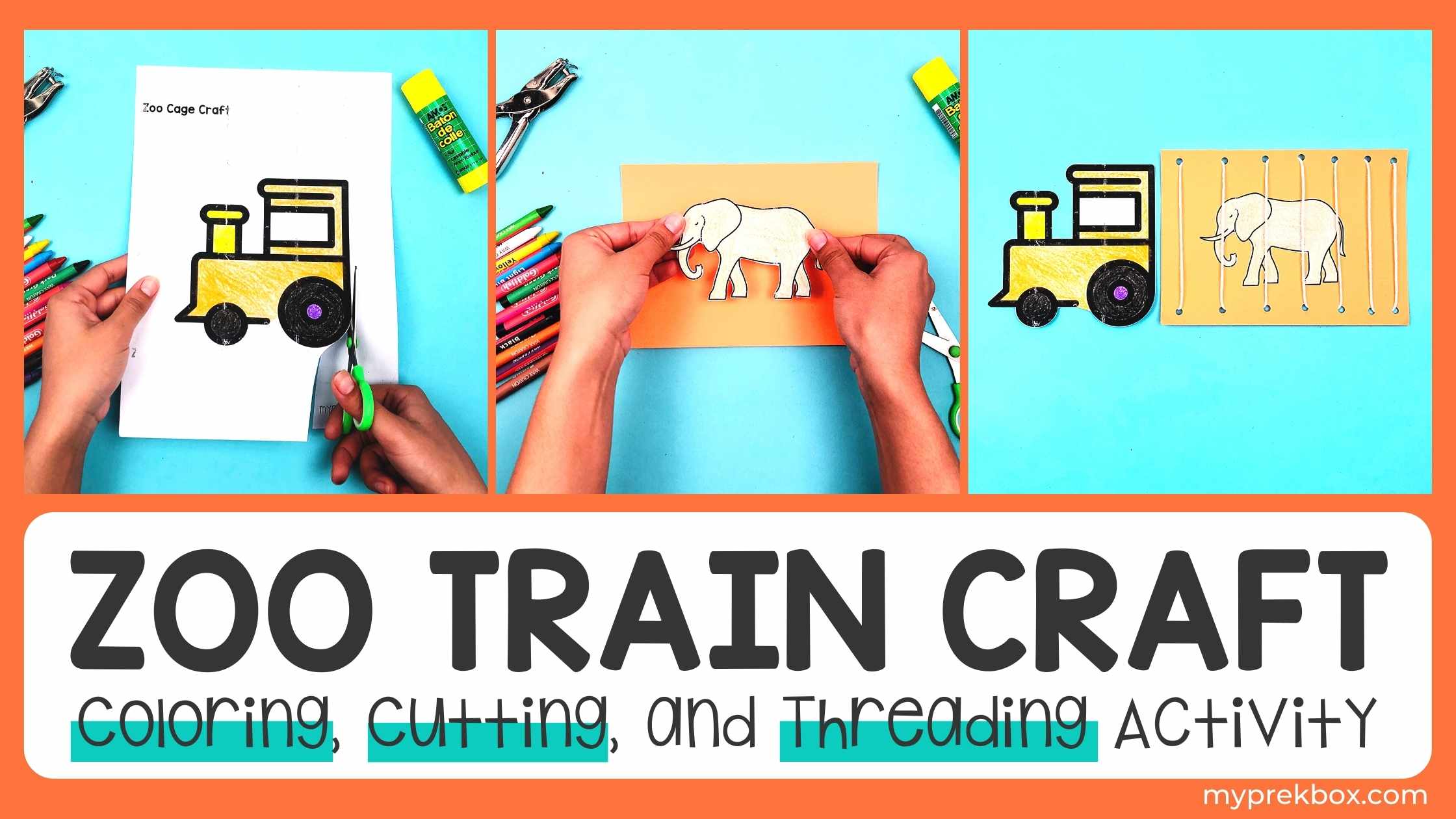 Print & Go Zoo Train Craft