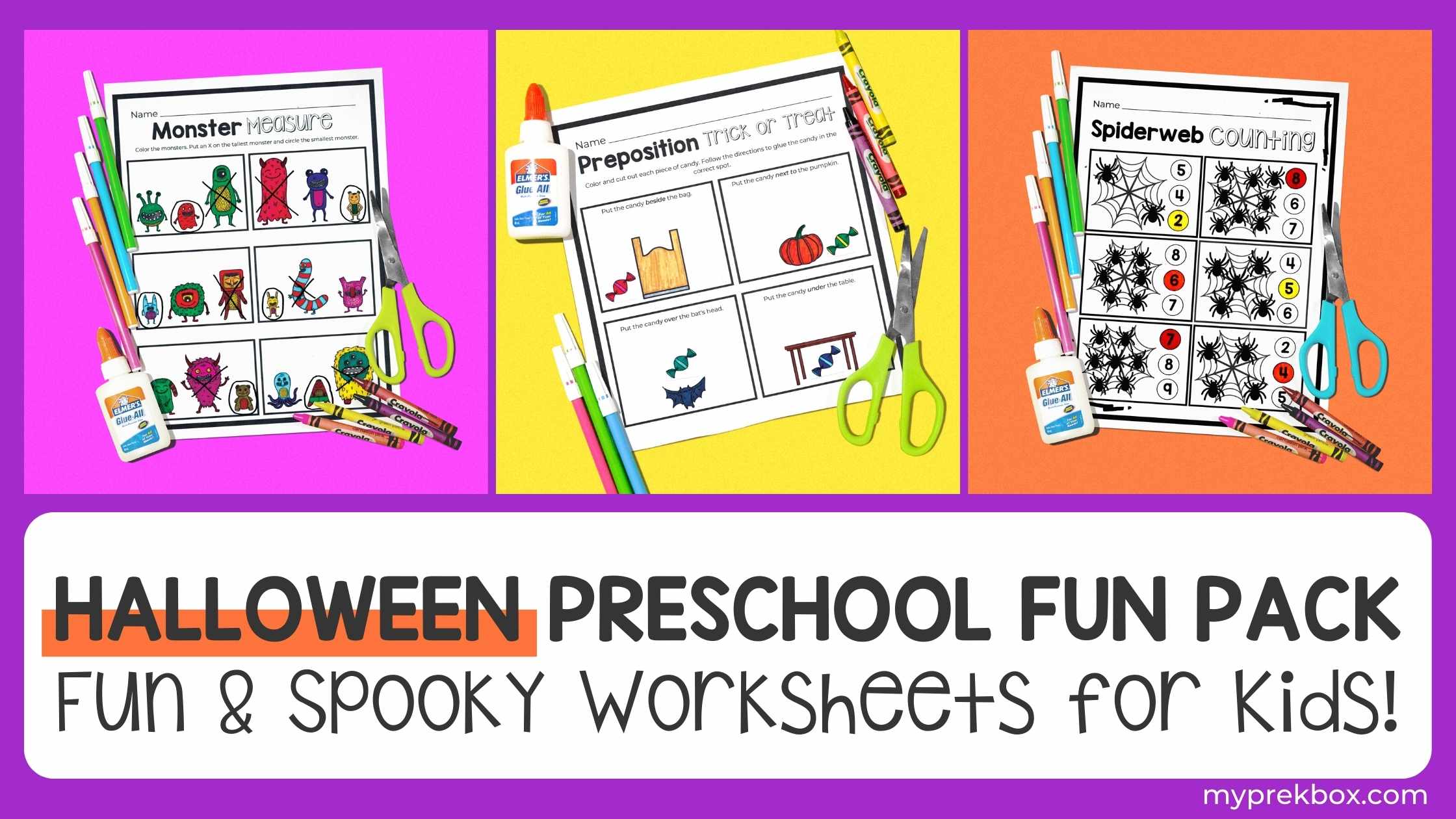 Free Halloween Themed Preschool Worksheets