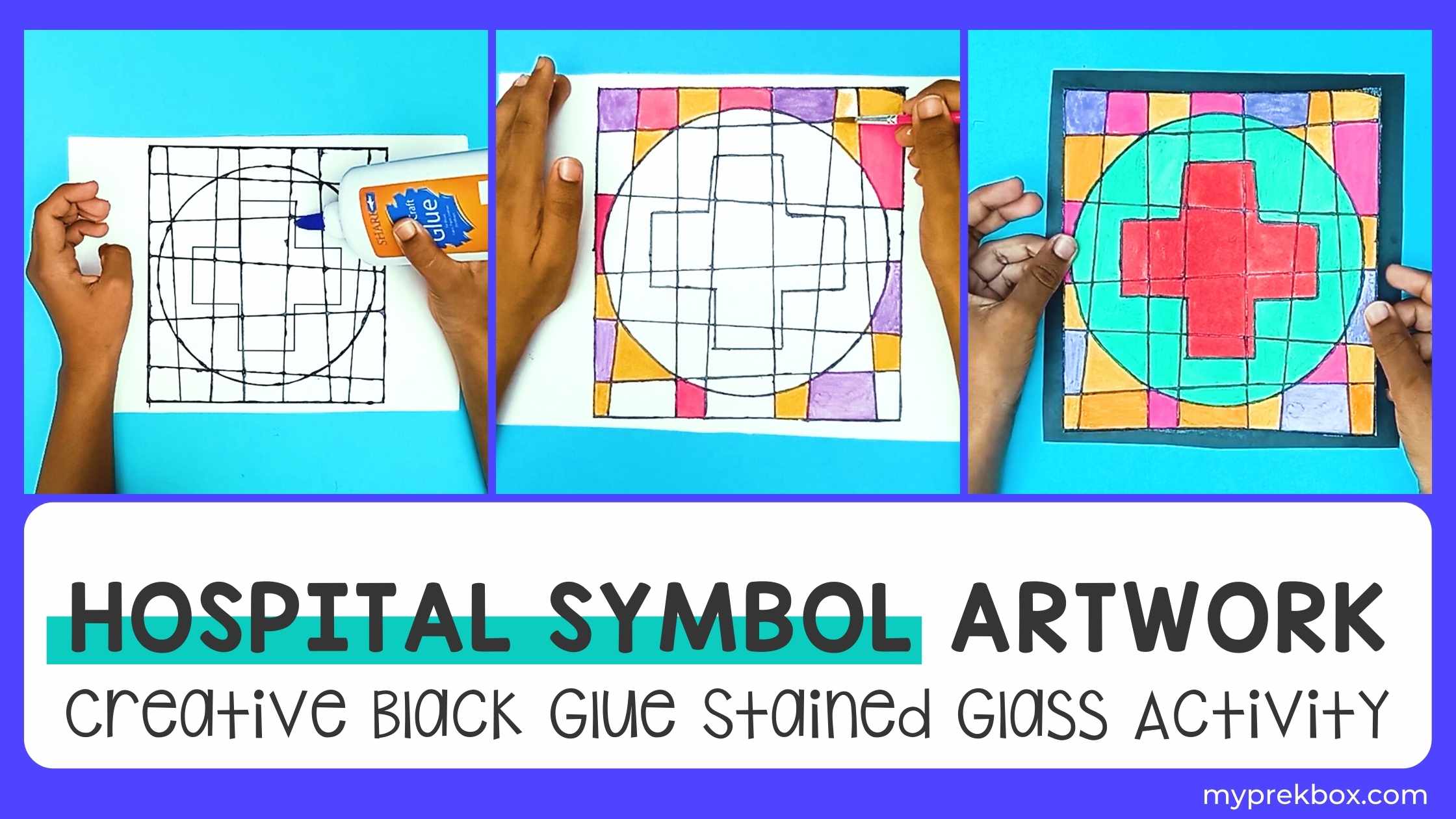Hospital Symbol Stained Glass Artwork