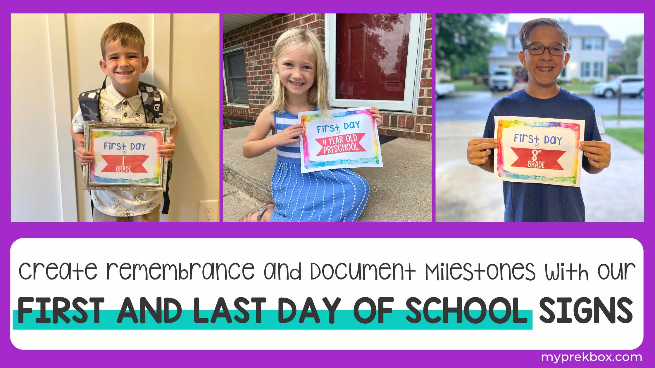 First and Last Day of School Signs